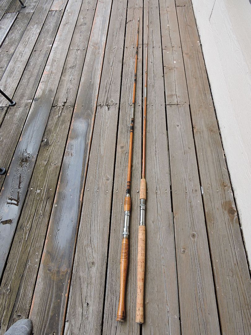 Retro Carbon Fiber - 2 Bamboo Rods - 9' Holbrook Special Steelhead and ...