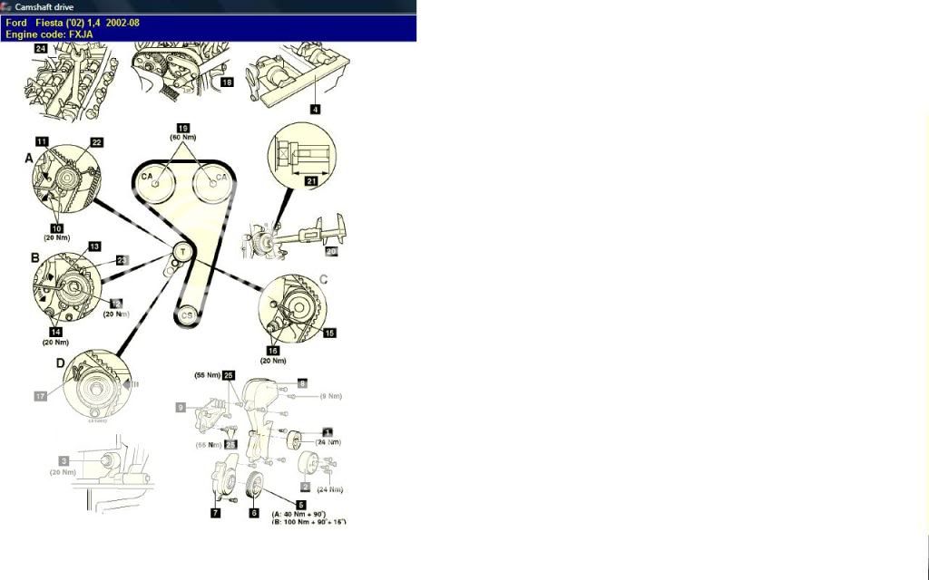 Ford Fiesta 2005 Timing Marks: How to Set Timing on 1.4 Engine | JustAnswer